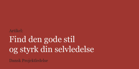 Find den gode stil og styrk din selvledelse - RisbjergRelation